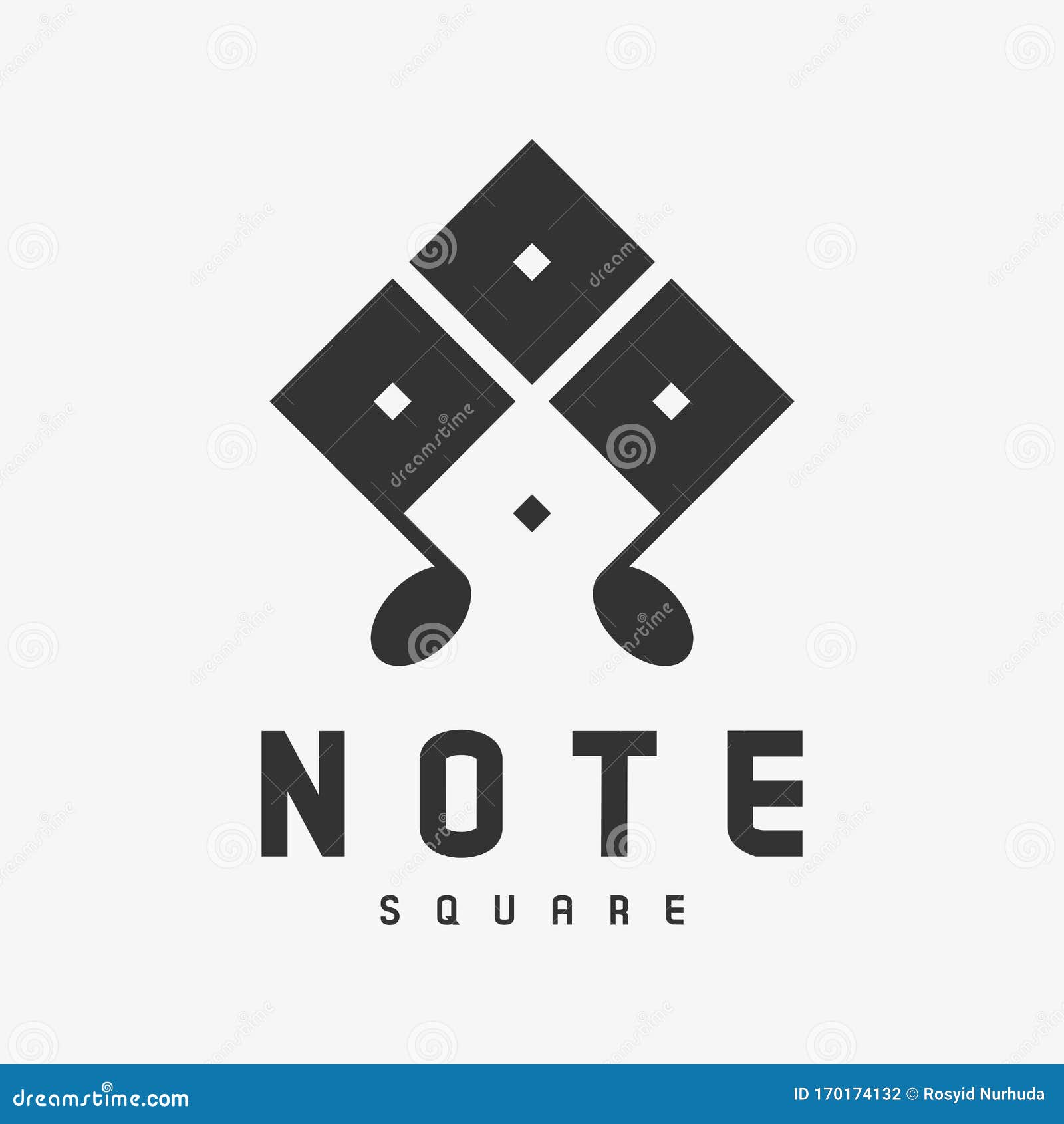 Abstract Note Logo Vector with a Modern Style Stock Vector ...