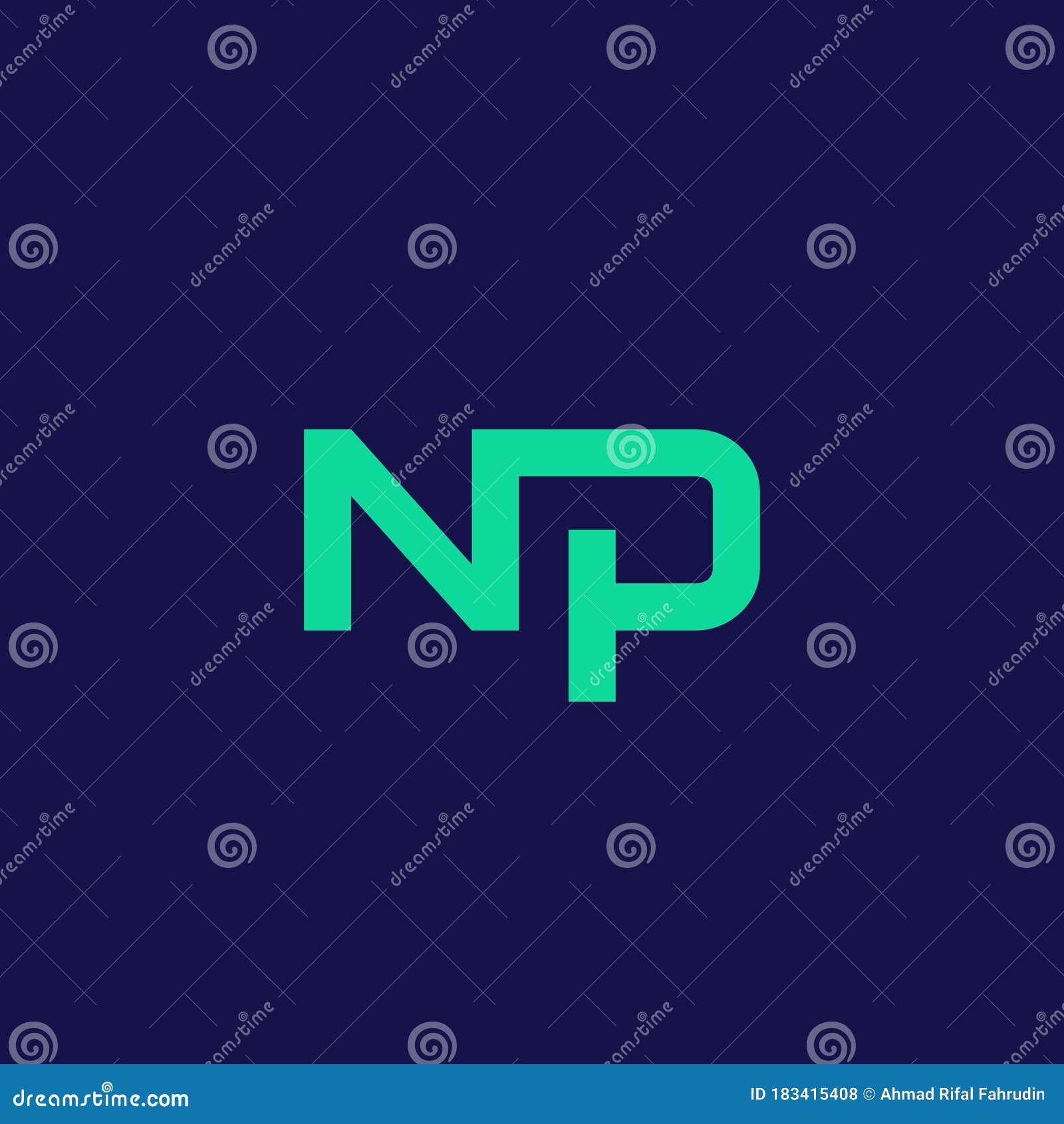 Abstract NP / Np Logo Design . Clean and Modern Np Mark Stock Vector ...