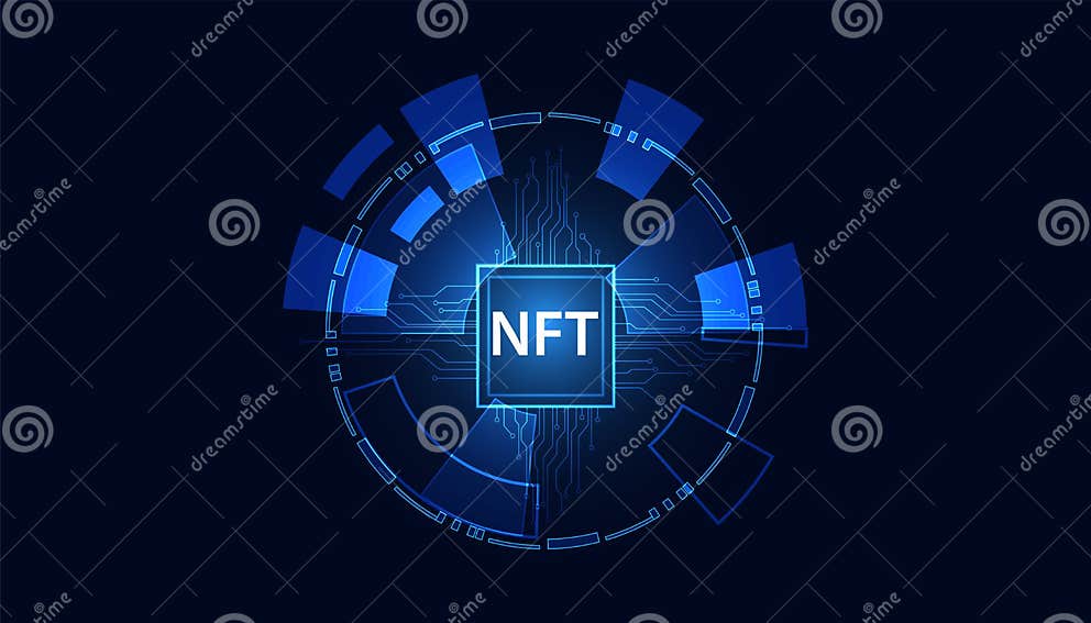 NTF Digital Image Concept Circle Digital Irreplaceable Token the only ...