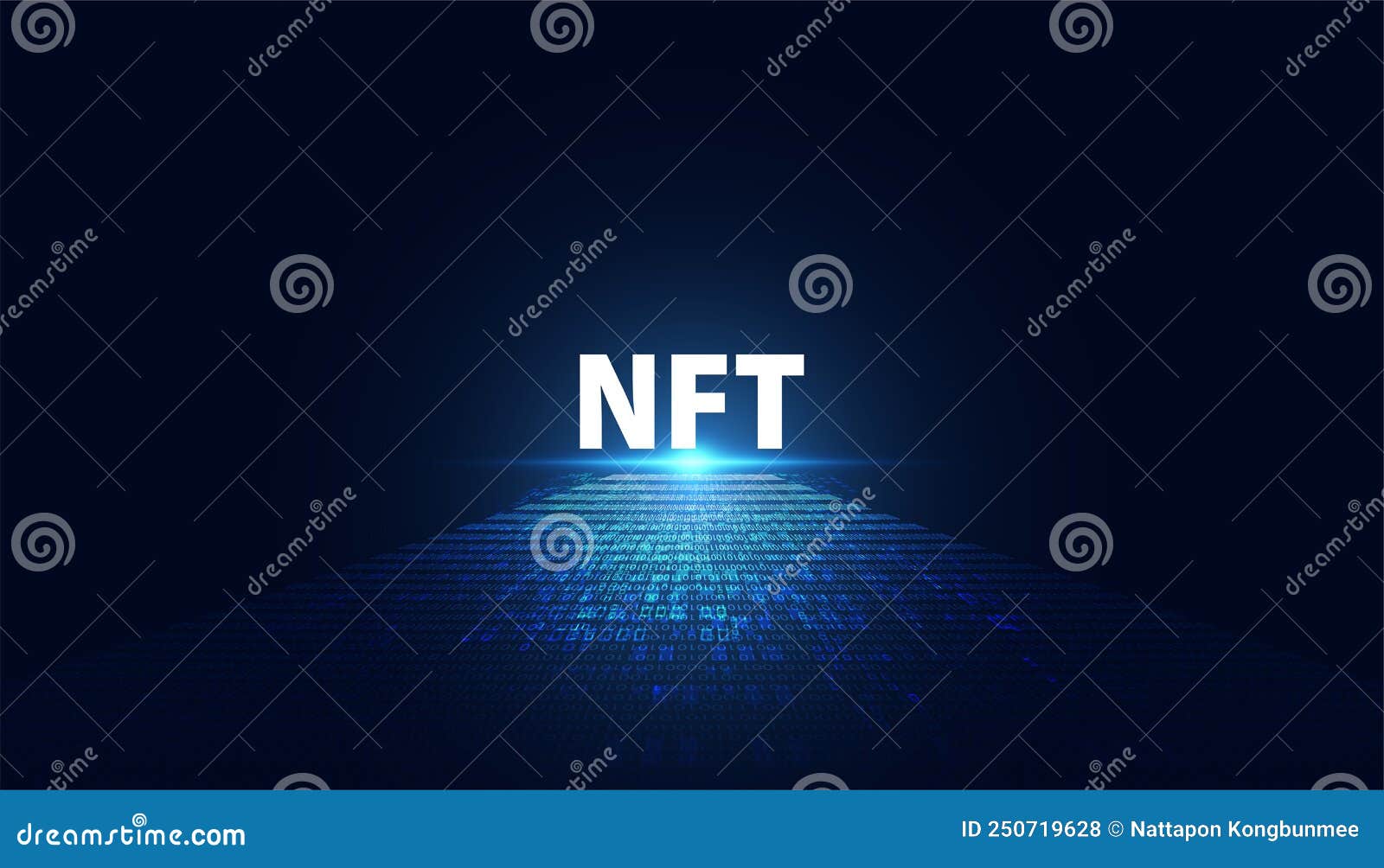 Abstract NTF Digital Image Concept Irreplaceable Token the only ...