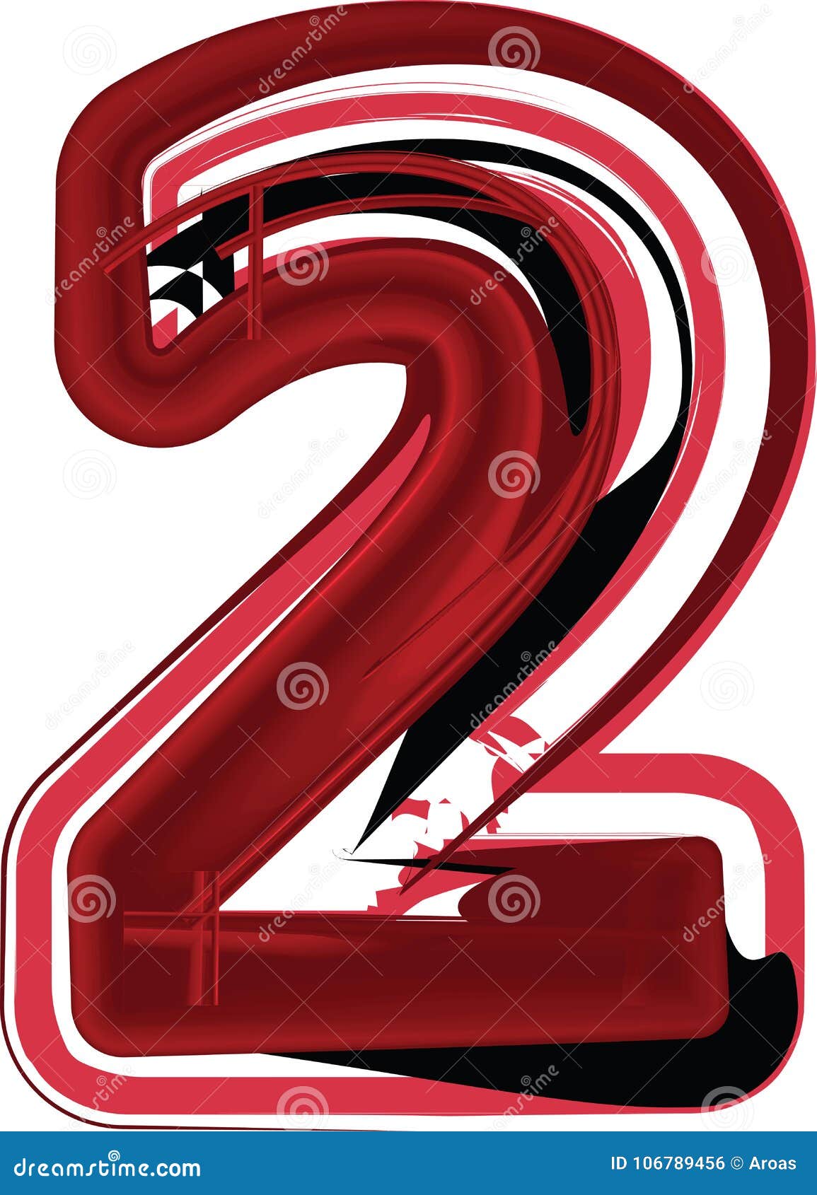 Abstract Number 2 stock vector. Illustration of design - 106789456