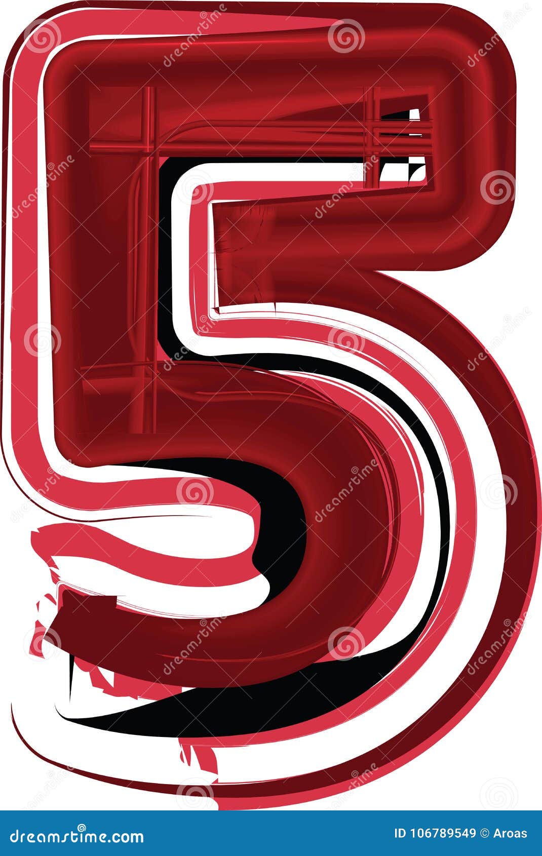 Abstract Number 5 stock vector. Illustration of element - 106789549