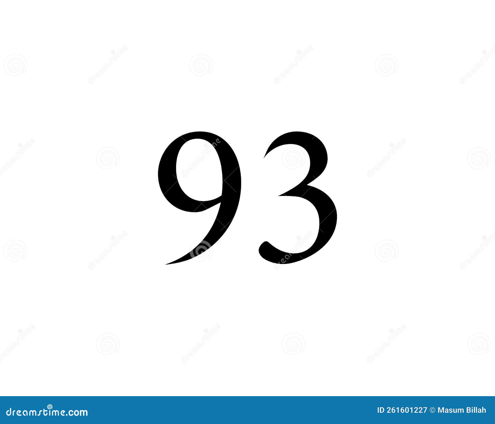Abstract 93 Number Logo Design Template. Stock Vector - Illustration of ...