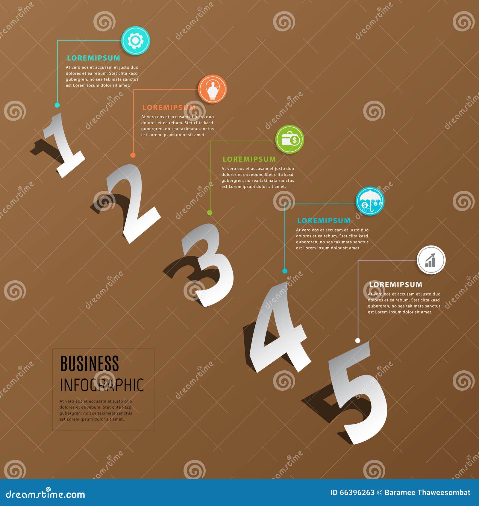 Abstract Number Paper Infographic Element. Stock Vector - Illustration ...