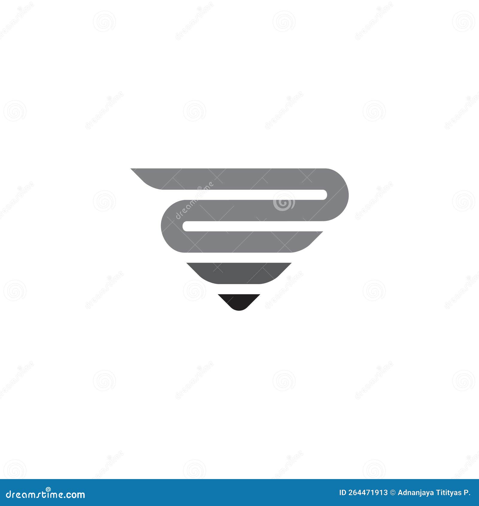 Abstract Number 2 Pencil Gradient Shape Logo Vector Stock Vector ...