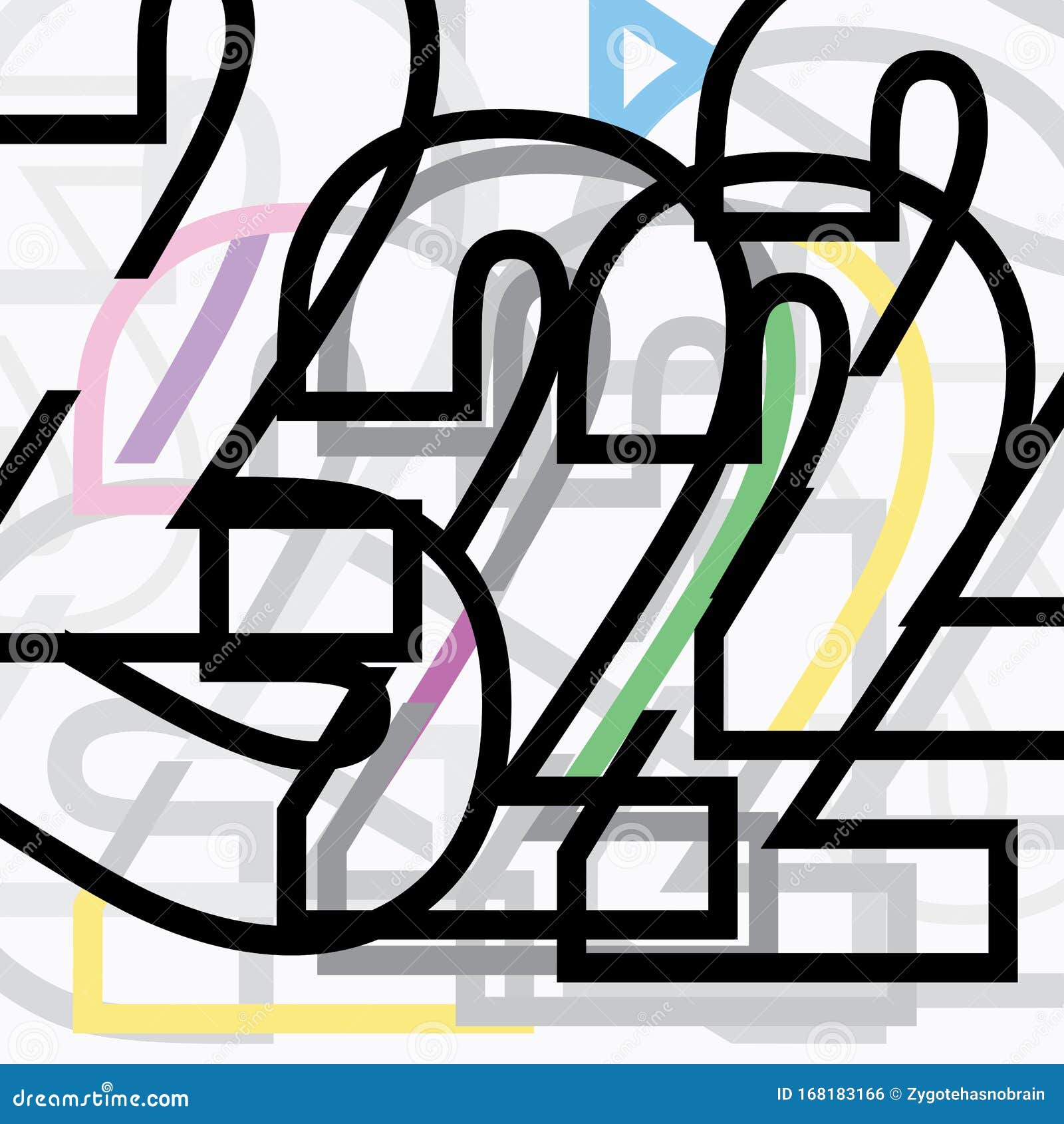 Abstract Number Two Vector Illustration Stock Vector - Illustration of ...