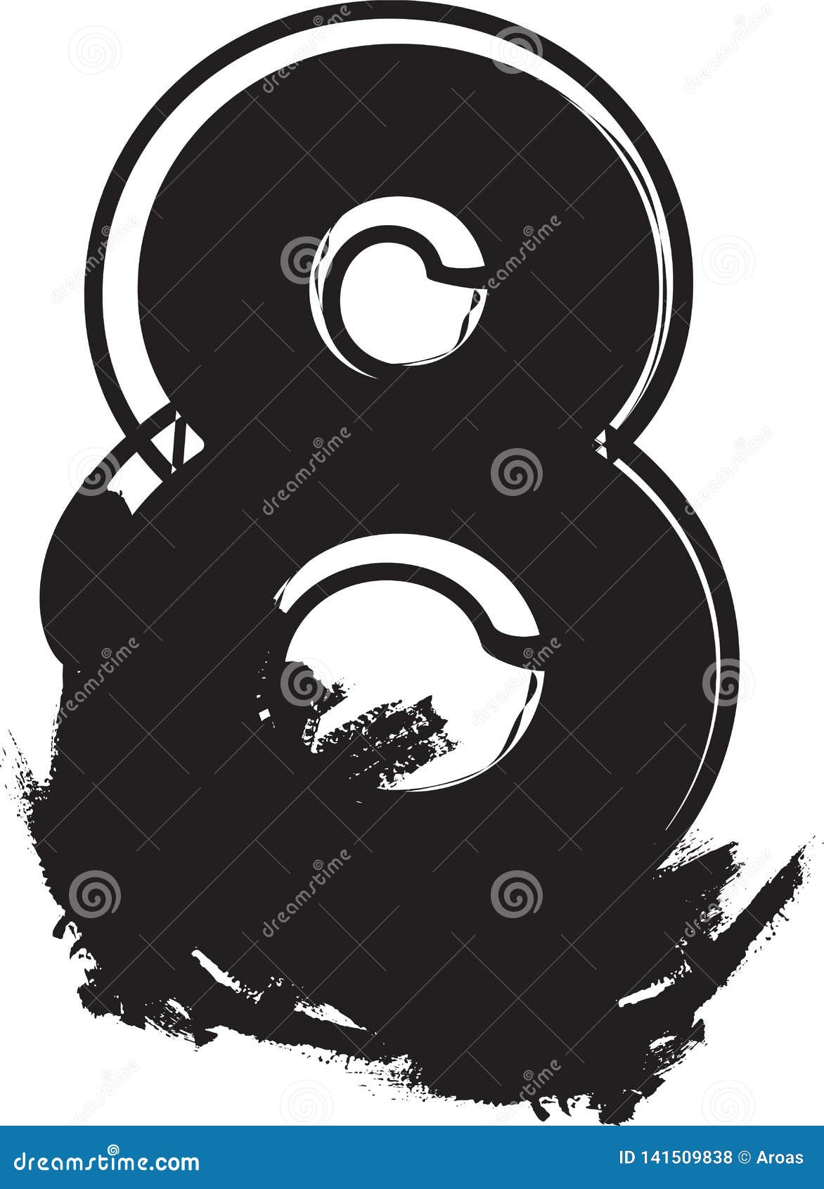 Abstract Number 8 stock vector. Illustration of creative - 141509838