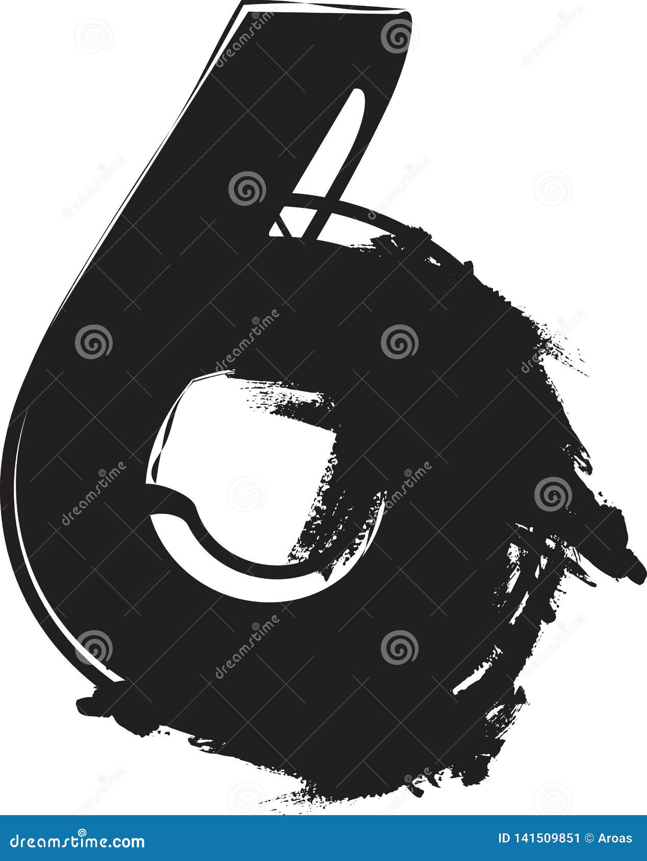 Abstract Number 6 stock vector. Illustration of element - 141509851