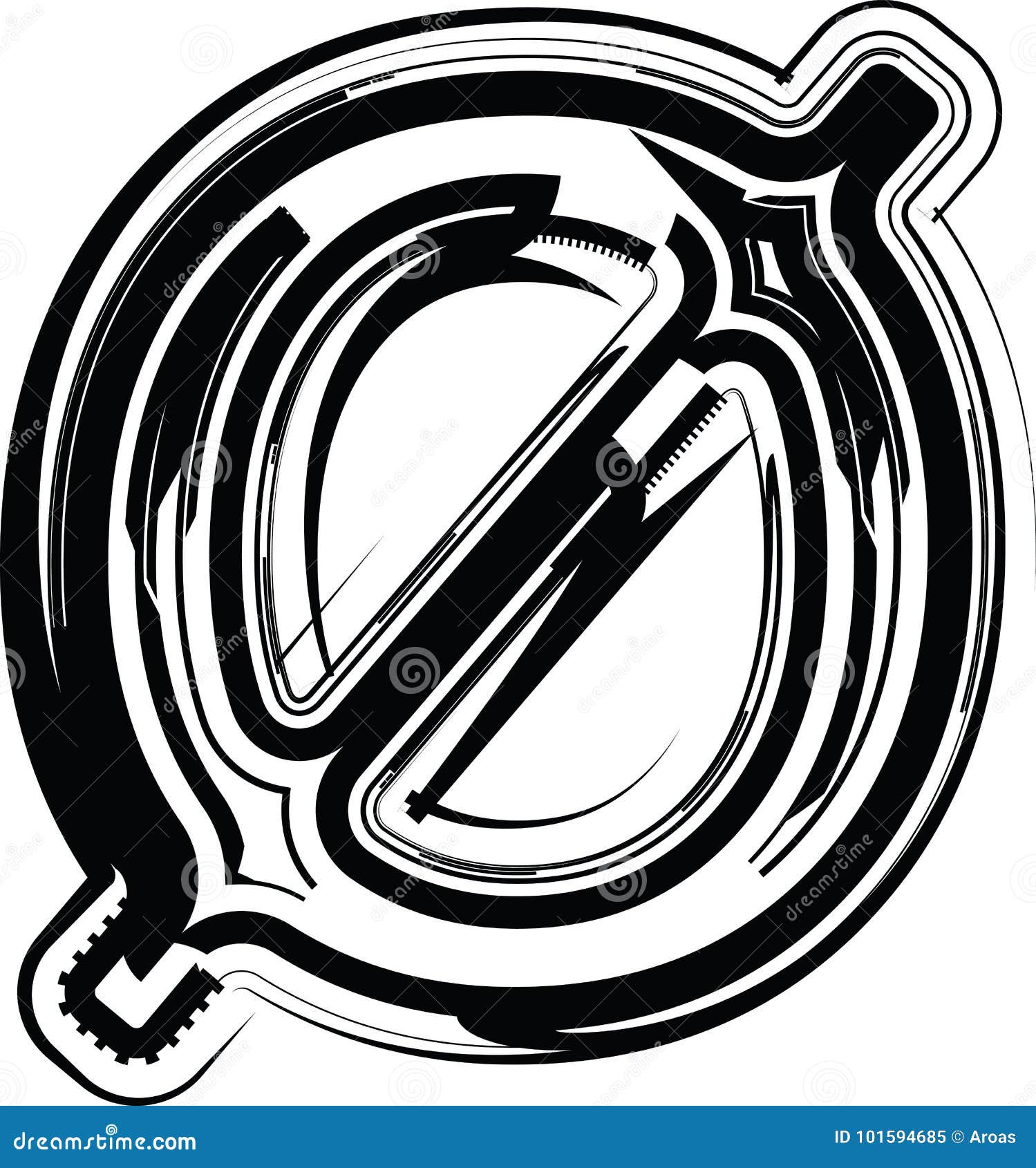 Abstract Number 0 stock vector. Illustration of brushed - 101594685