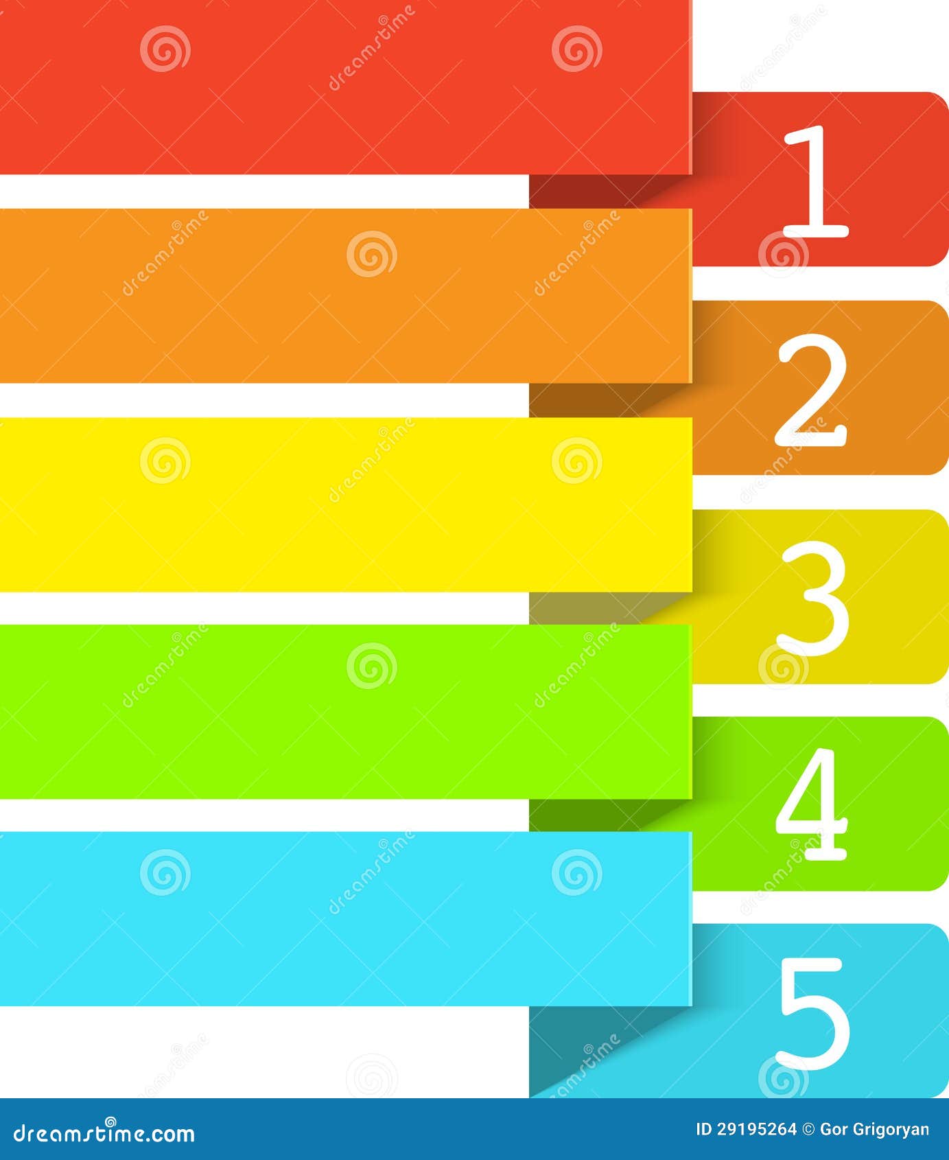 Abstract Numbered Color Banners Template 2 Stock Vector - Illustration ...