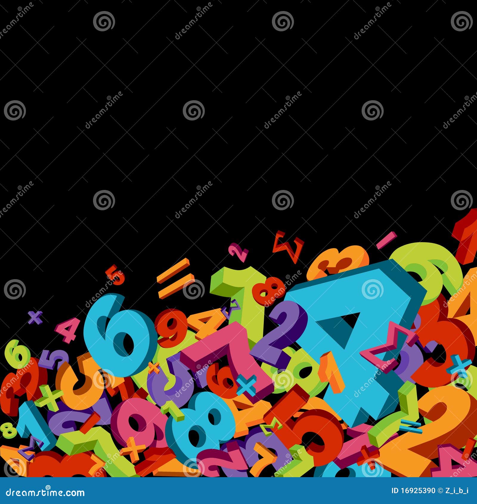 Abstract Numbers Background Stock Vector - Illustration of algebra ...