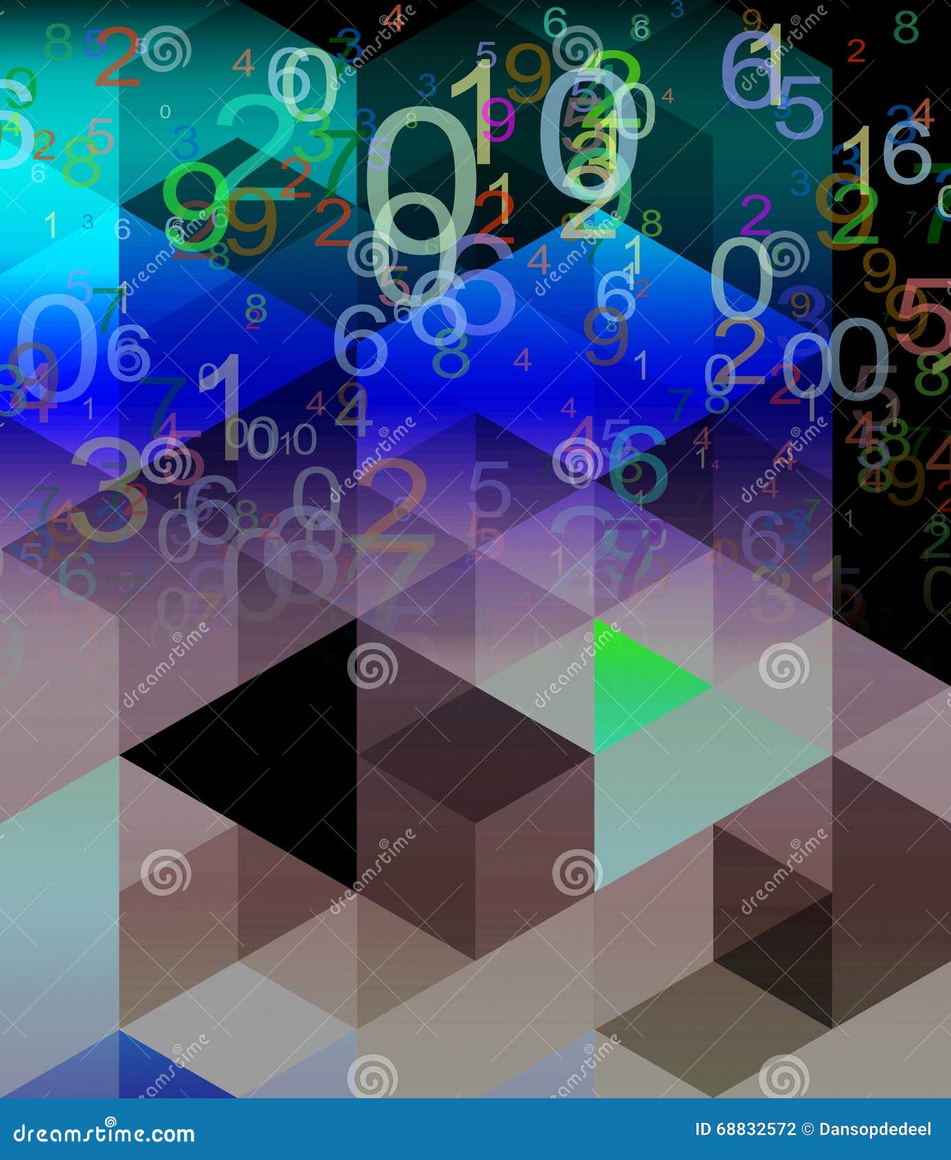 Abstract Numbers Background Stock Illustration - Illustration of ...