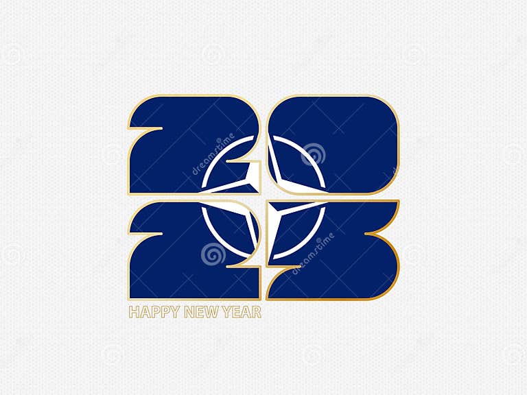 Abstract Numbers 2025 with Flag of Nato Stock Illustration ...