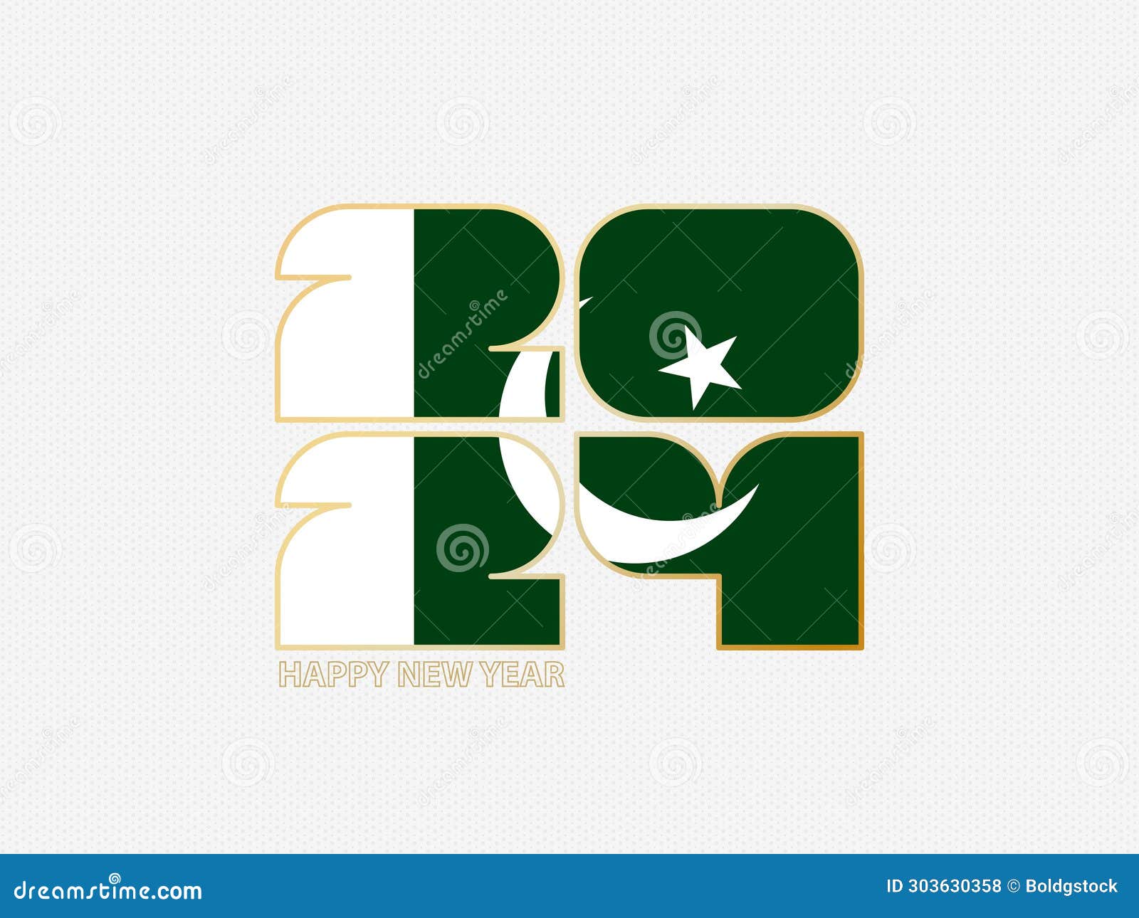 Abstract Numbers 2024 with Flag of Pakistan Stock Vector - Illustration ...