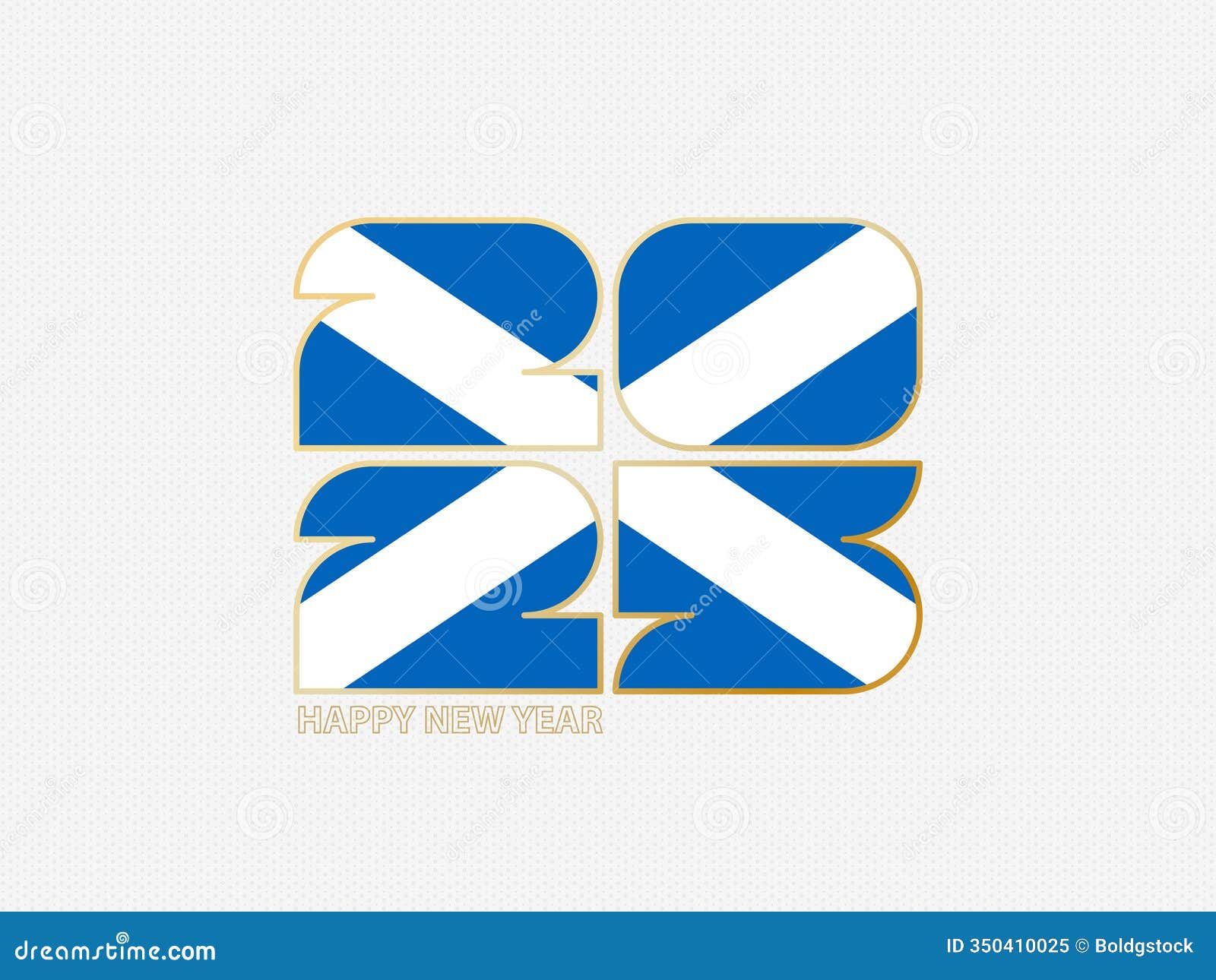 Abstract Numbers 2025 with Flag of Scotland Stock Illustration ...