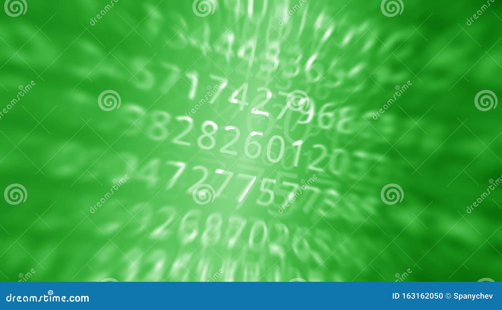 Abstract Numbers on the Green Background - Big Data Concept Stock ...