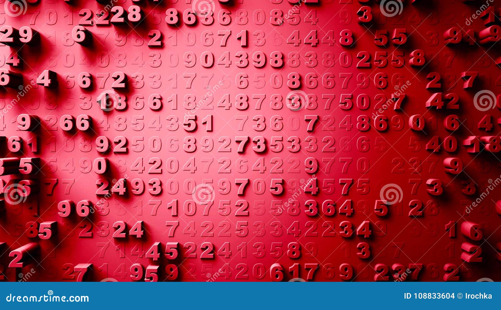 Abstract Numbers Random Motion, 3d Loopable Animation 3d Rendering ...