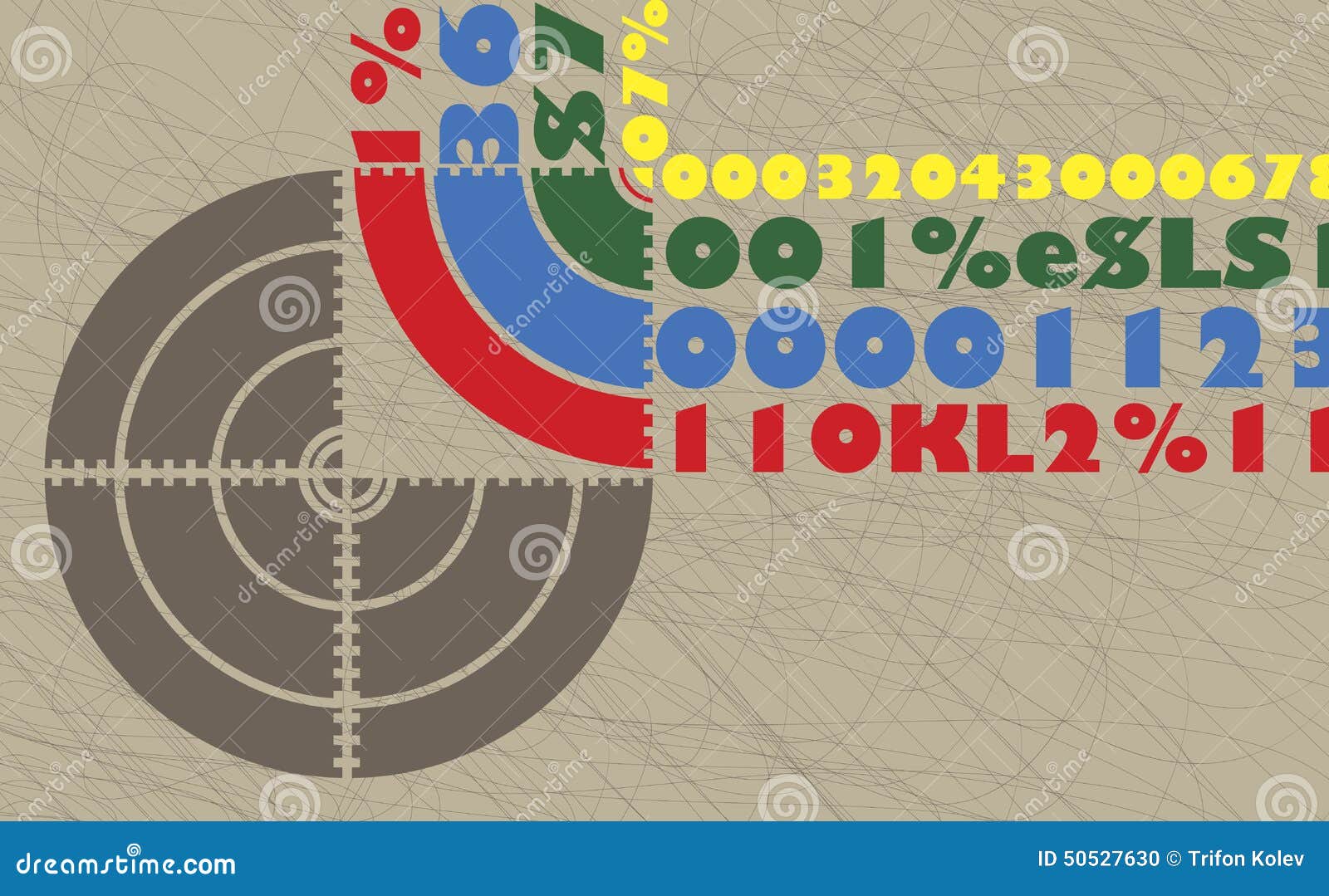 Abstract numeral target stock vector. Illustration of petty - 50527630