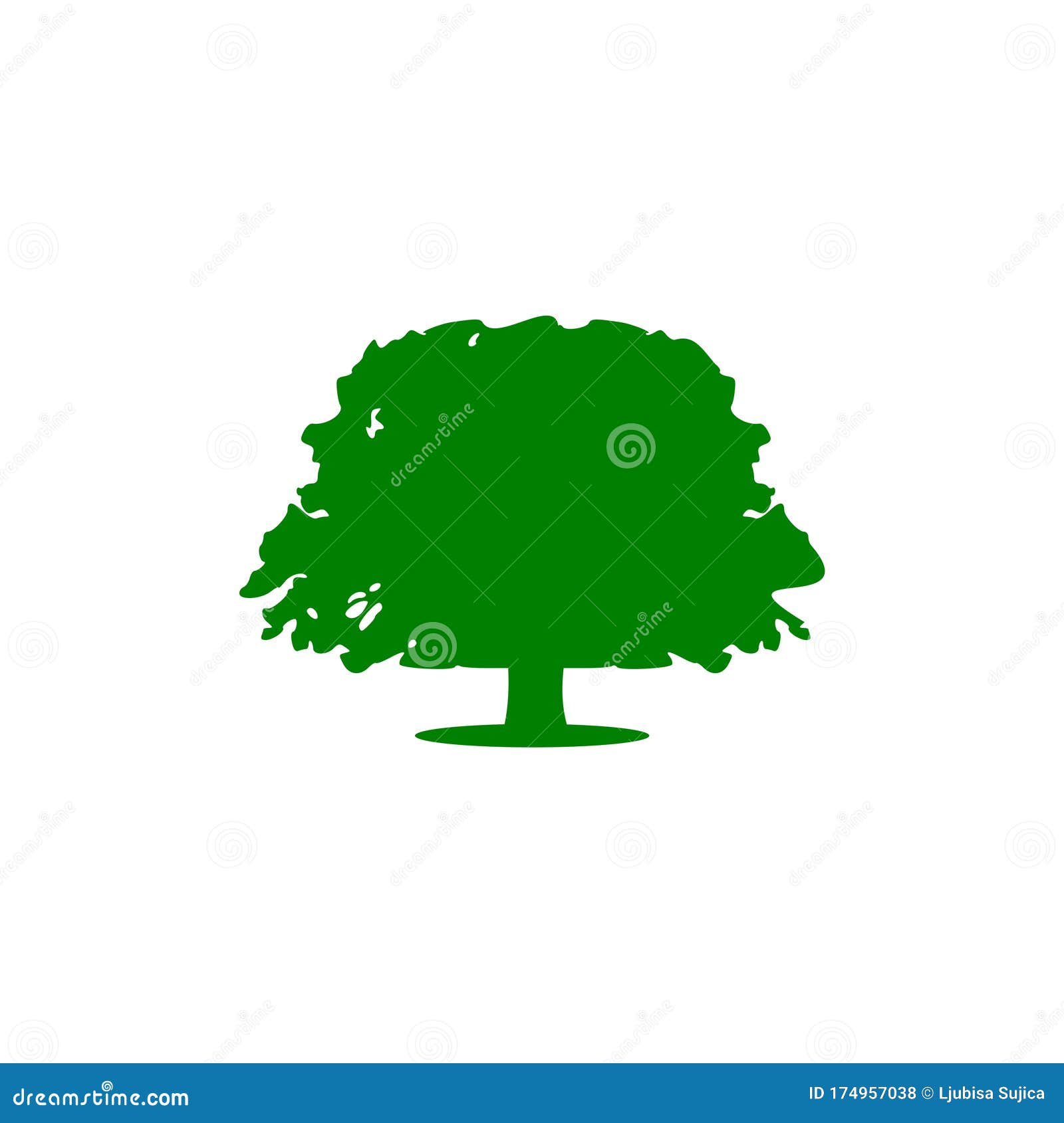 Abstract Oak Tree on White Background Stock Vector - Illustration of ...