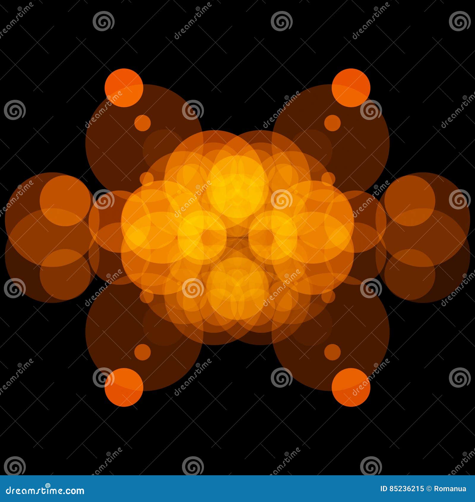 Abstract Object and Black Background Stock Illustration - Illustration ...