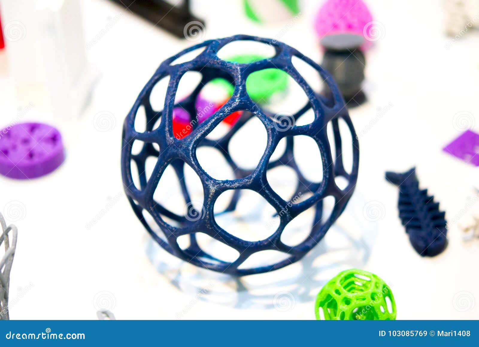 Abstract Object Printed by 3d Printer Close-up. Stock Image - Image of ...