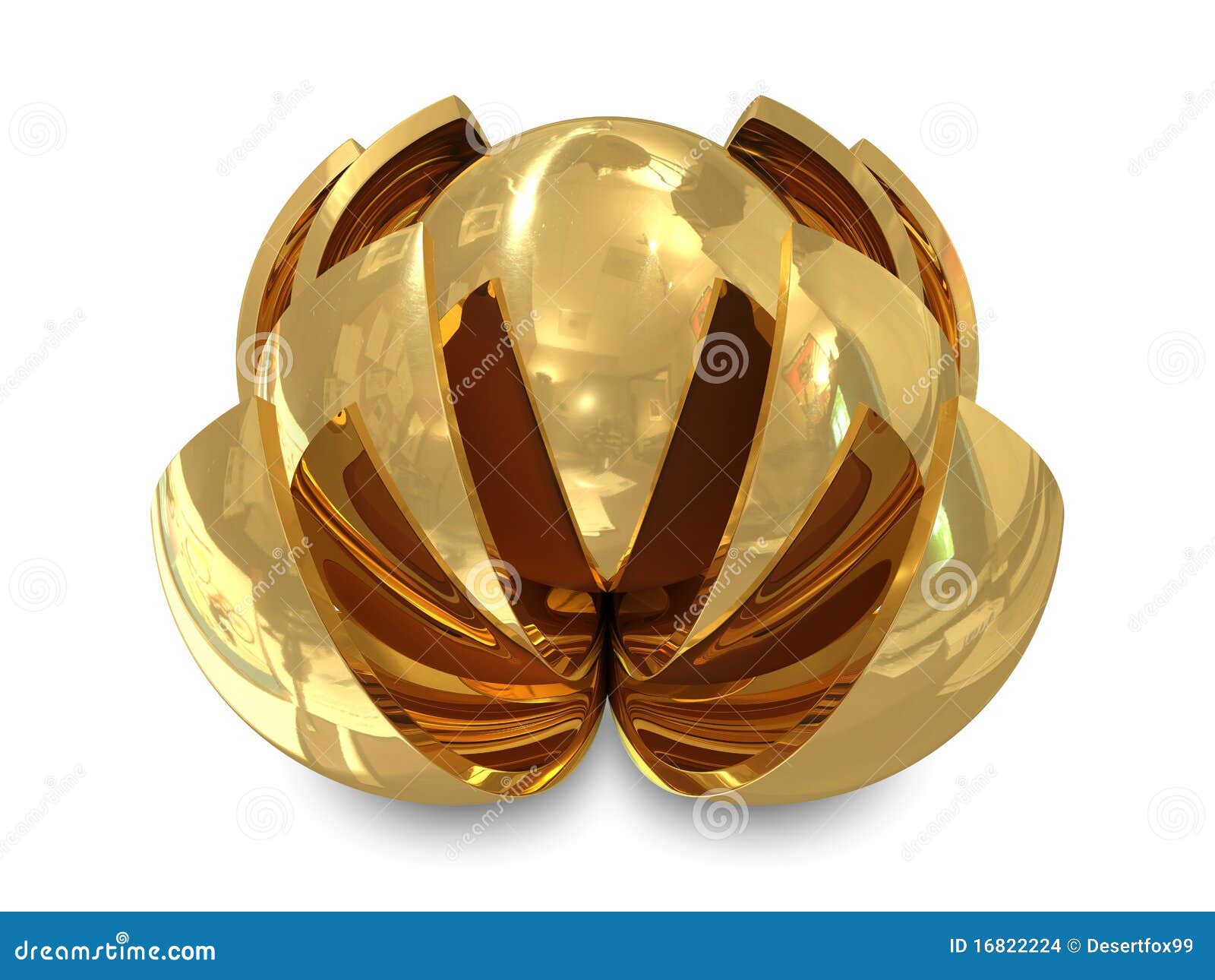 Abstract objects golden stock illustration. Illustration of isolated ...