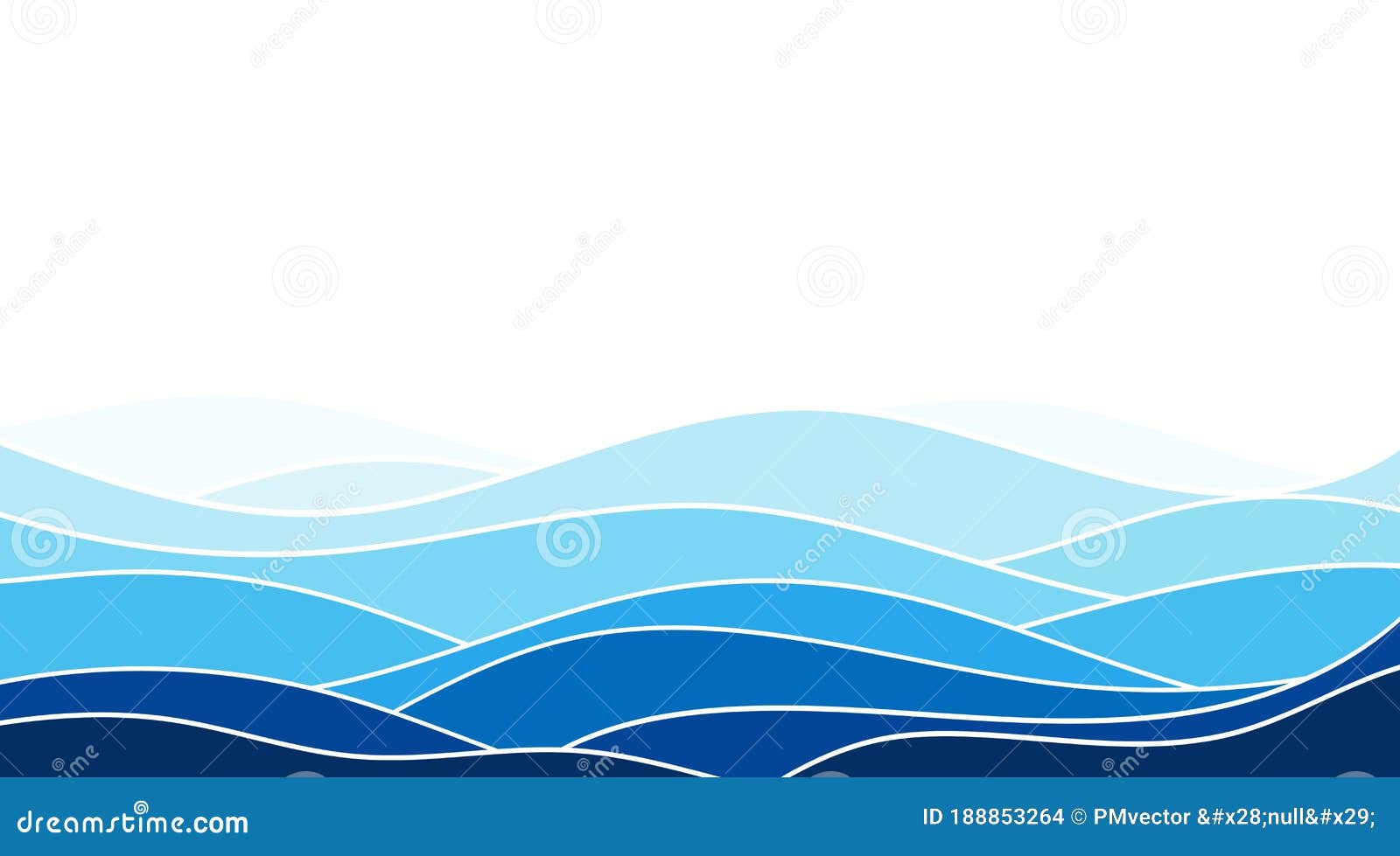Abstract Ocean Wave Layer Background Vector Illustration Stock ...
