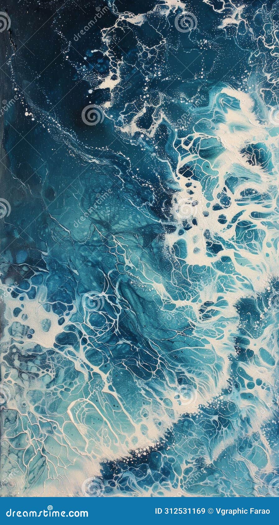 Abstract Ocean Wave Texture Stock Image - Image of colorful, canvas ...