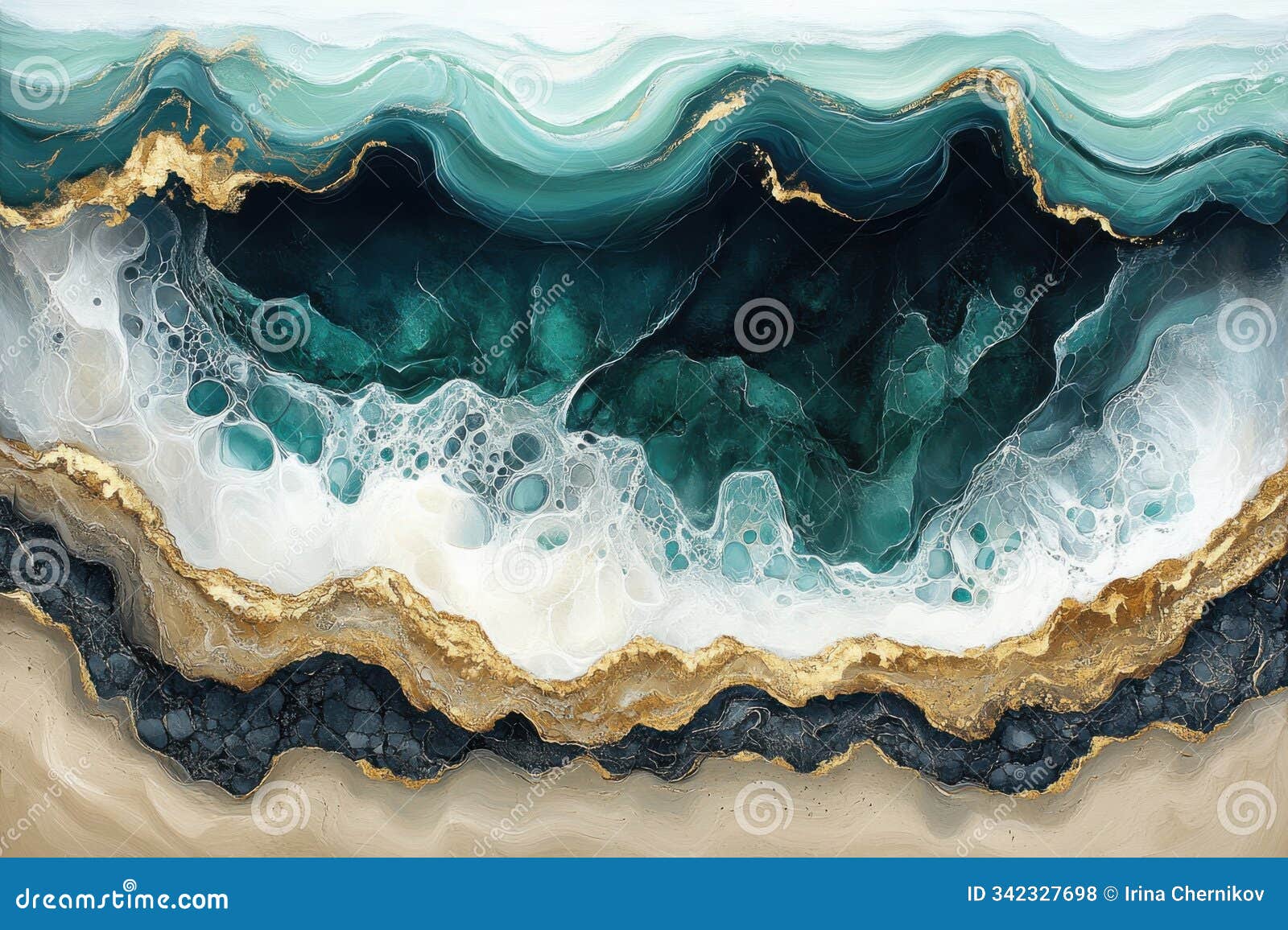 Abstract Oceanic Rhythms: Mesmerizing Panorama Capturing The Fluidity ...