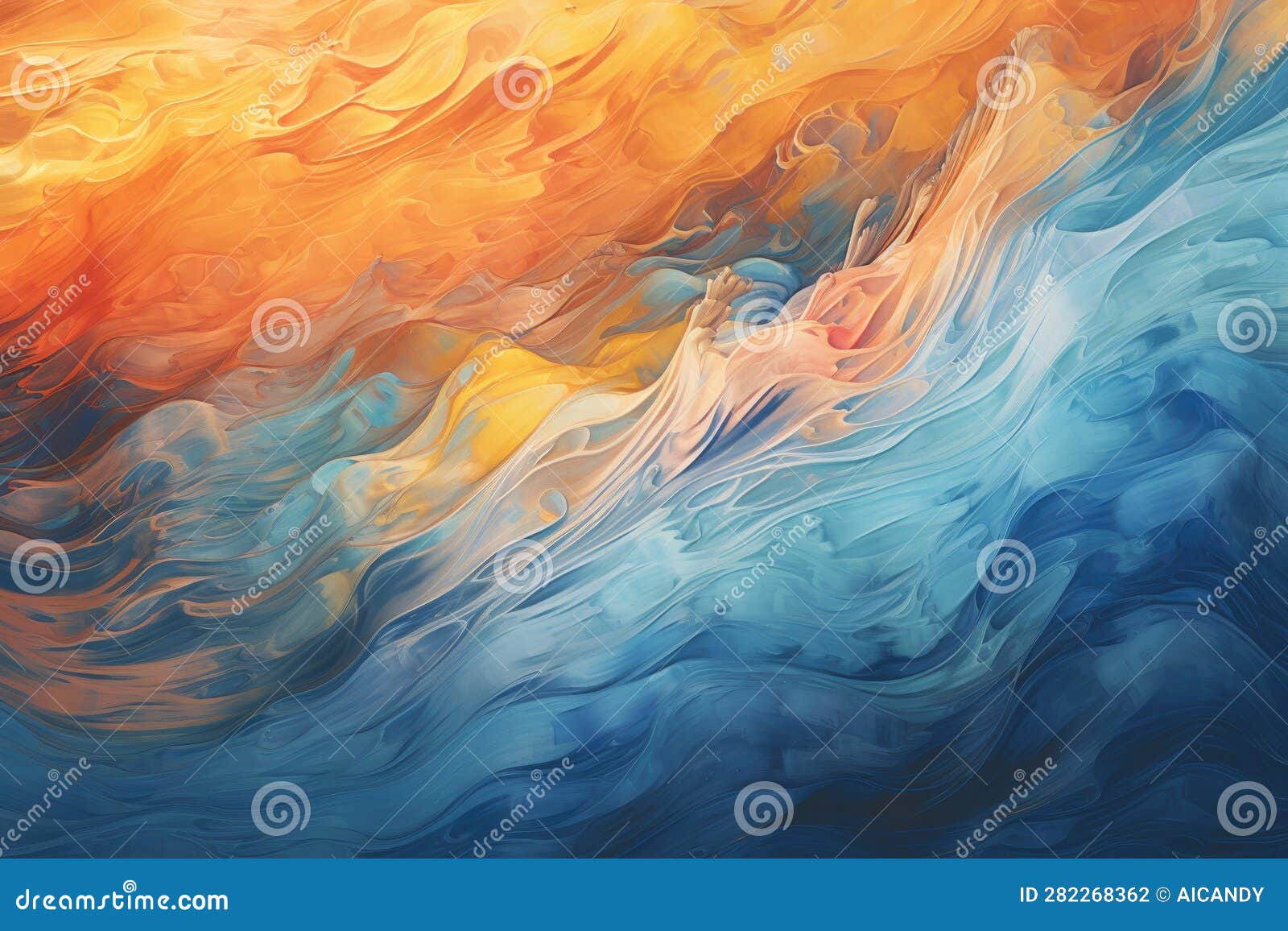 Abstract Oceanic Rhythms: Mesmerizing Panorama Capturing the Fluidity ...