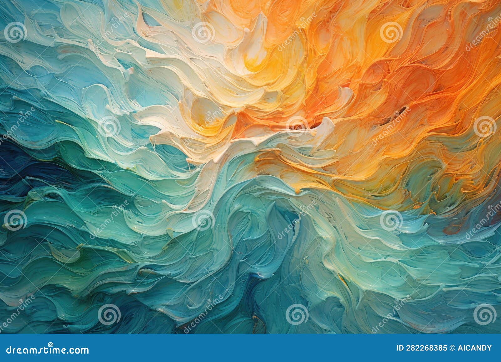 Abstract Oceanic Rhythms: Mesmerizing Panorama Capturing the Fluidity ...