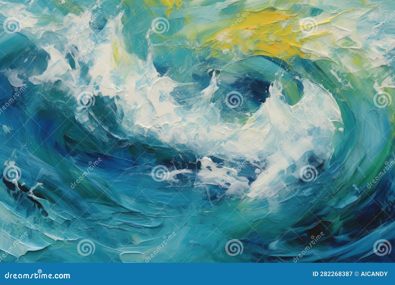 Abstract Oceanic Rhythms: Mesmerizing Panorama Capturing the Fluidity ...