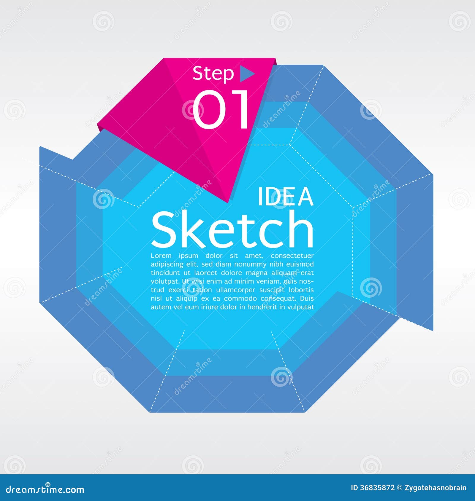 Abstract Octagon Banner. stock vector. Illustration of panel - 36835872