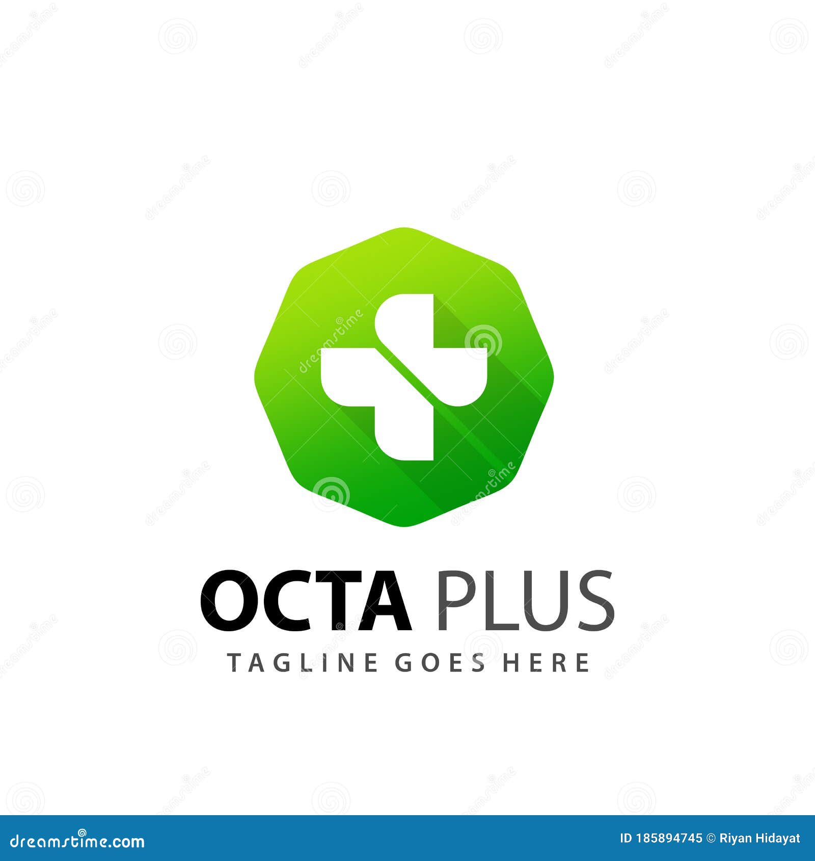 Abstract Octagon Plus Medical Icon Logo Design Vector Illustration ...