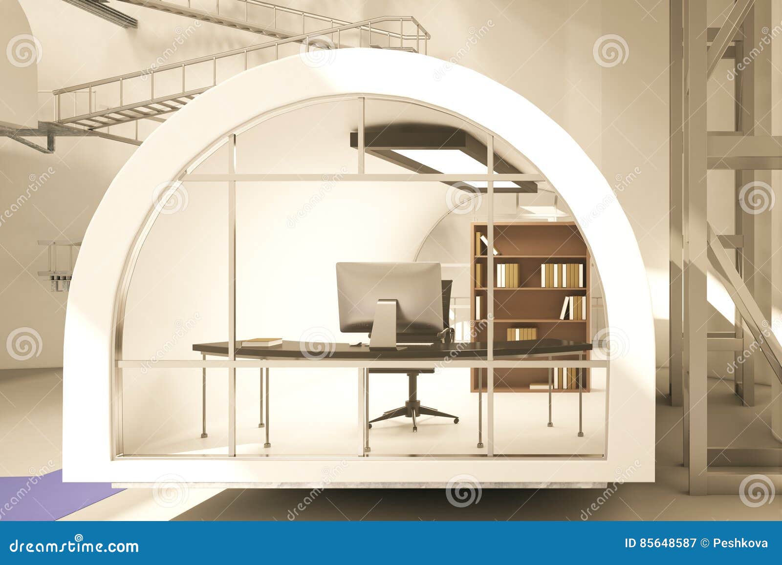 Abstract office workplace stock illustration. Illustration of apartment ...