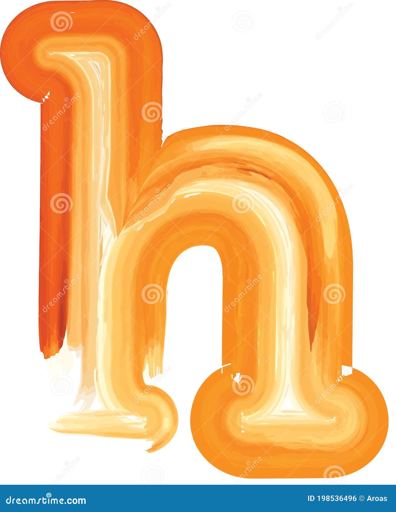 Abstract Oil Paint Letter H Stock Vector - Illustration of calligraphy ...