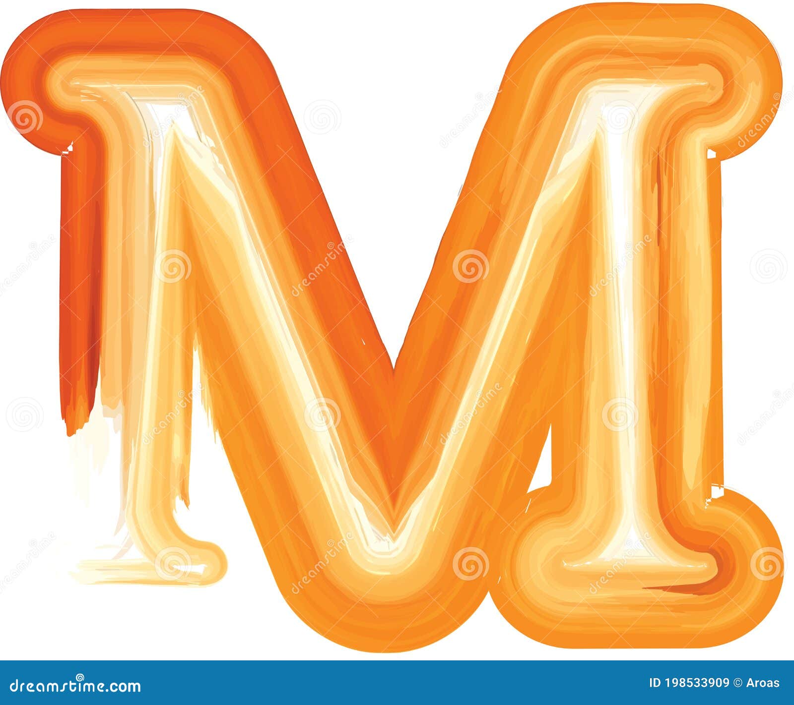 Abstract Oil Paint Letter M Stock Vector - Illustration of abstract ...