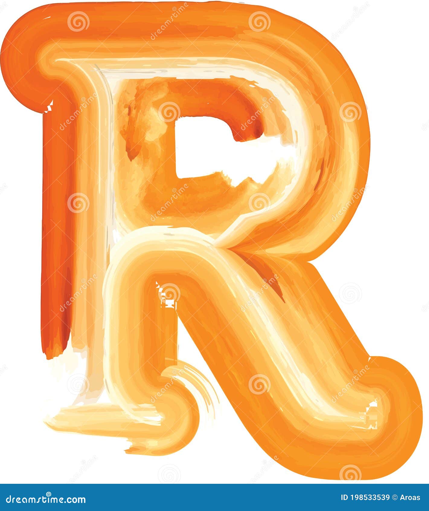 Abstract Oil Paint Letter R Stock Vector - Illustration of element ...