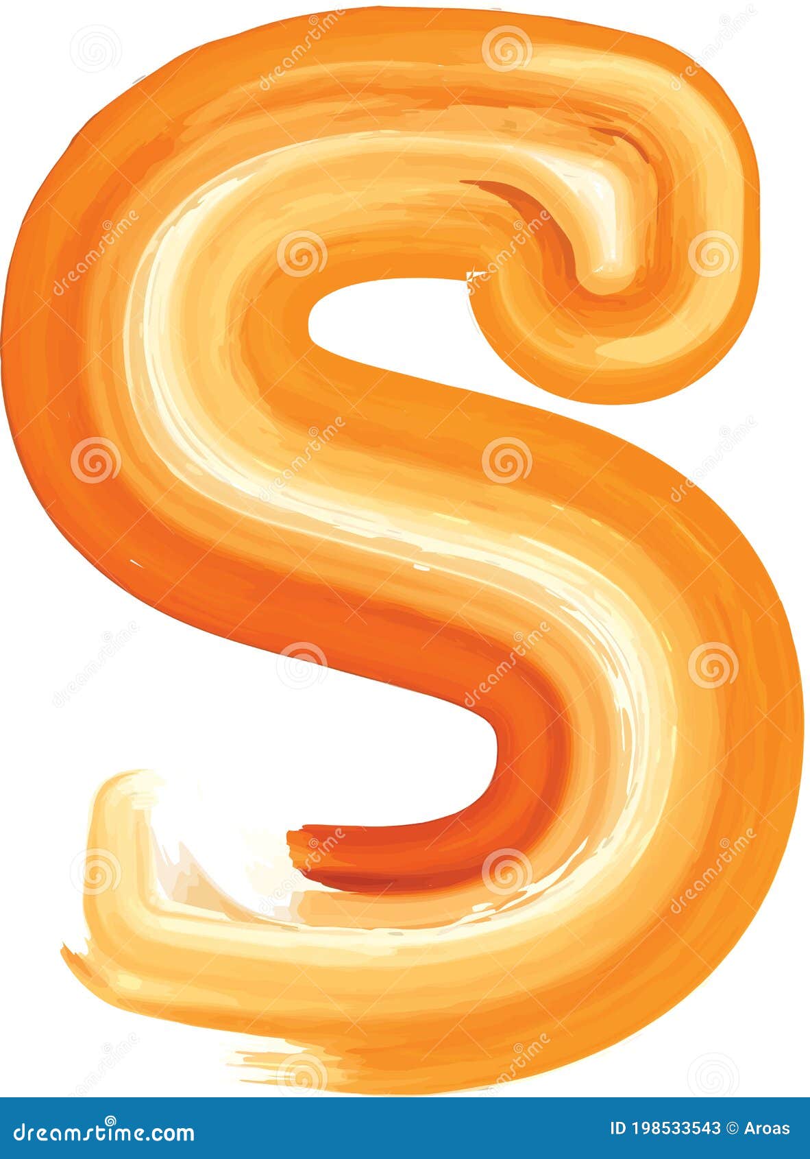 Abstract Oil Paint Letter S Stock Vector - Illustration of paint ...