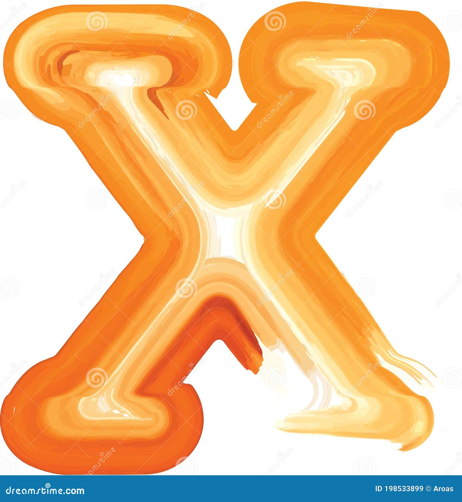 Abstract Oil Paint Letter X Stock Vector - Illustration of caps ...
