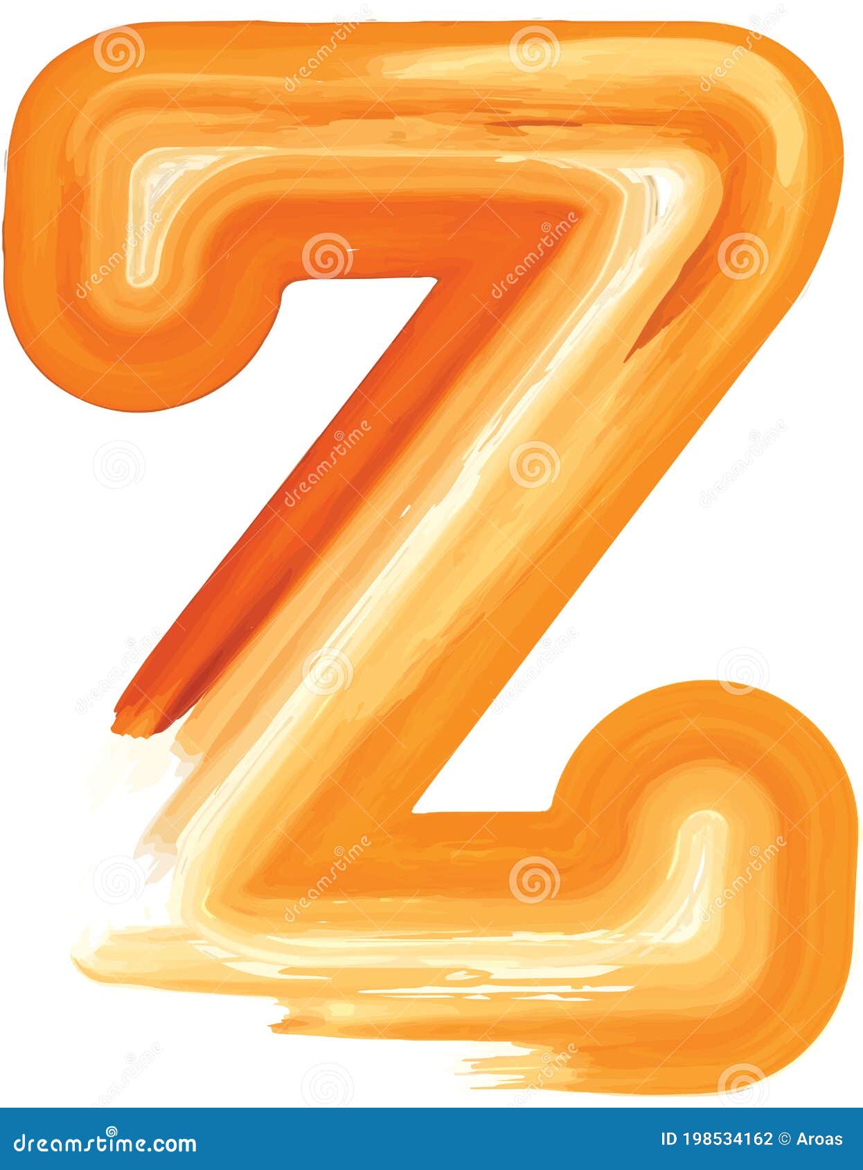 Abstract Oil Paint Letter Z Stock Vector - Illustration of graphic ...
