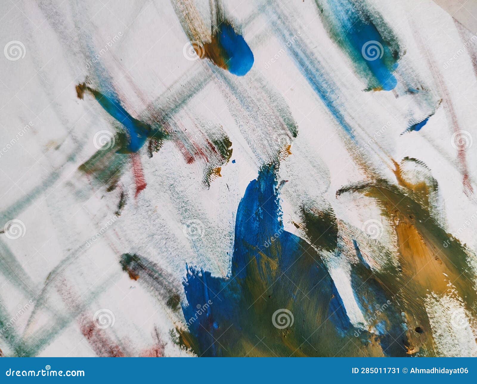 Abstract Oil Paint Texture on Paper Isolated on White Stock Image ...