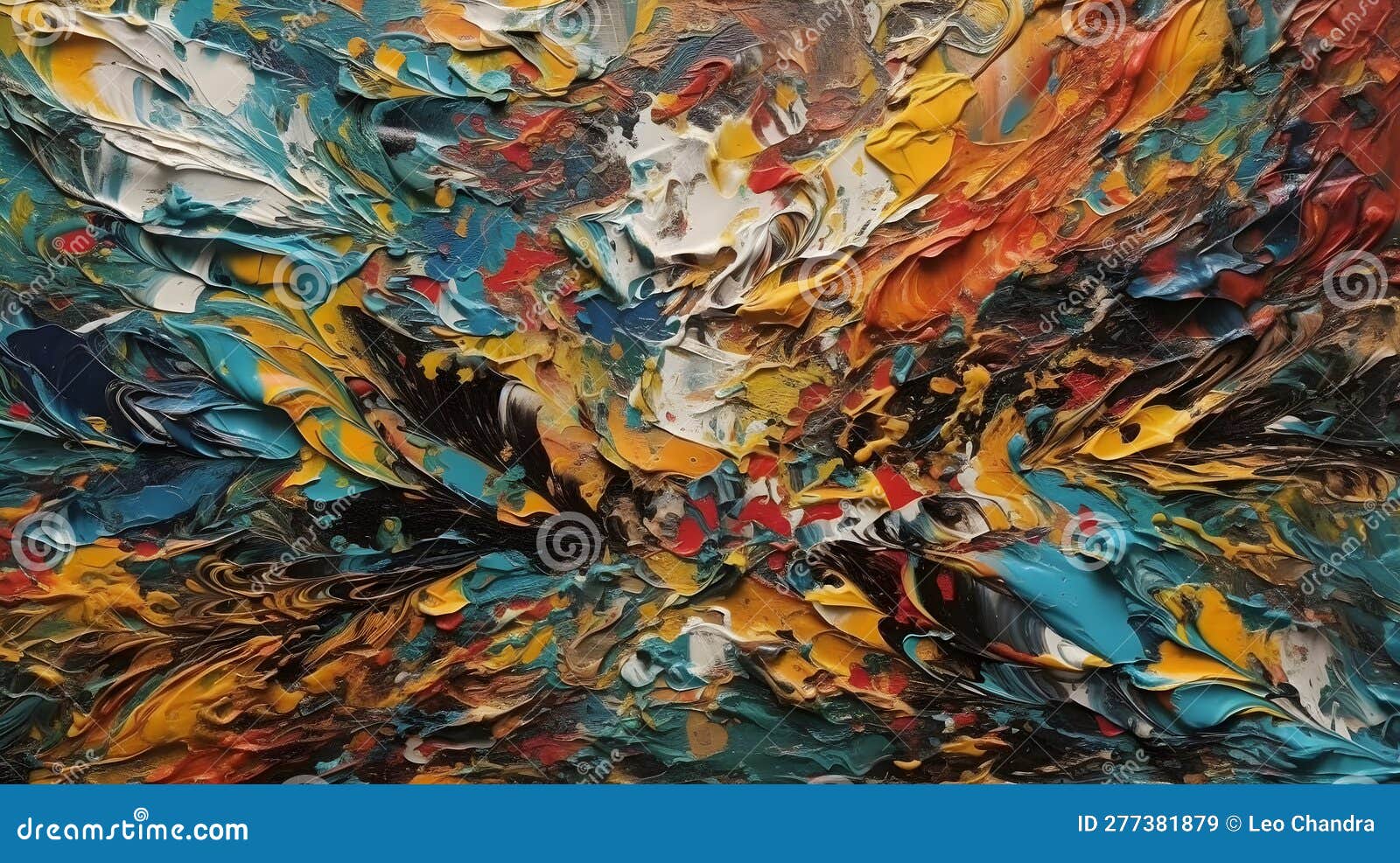 Abstract Oil Painting with 3d Surface Texture ,generative Ai Stock ...