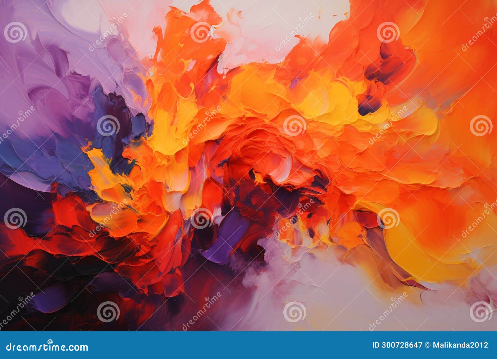 Abstract Oil Painting Solid Background Vivid Color Confusing Emotion ...