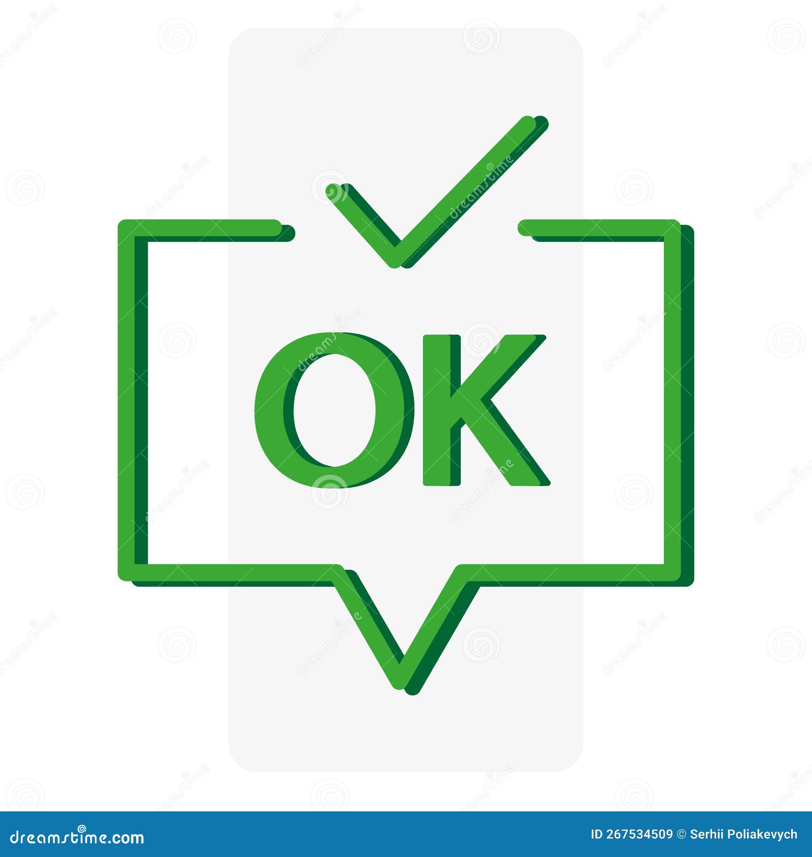 Abstract Ok Message. Dialog Frame. Chat Message Icon. Vector ...