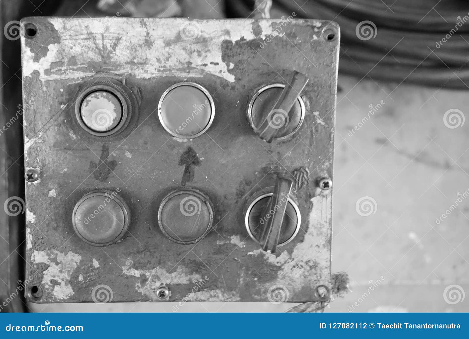 Old control button stock photo. Image of electrical - 127082112