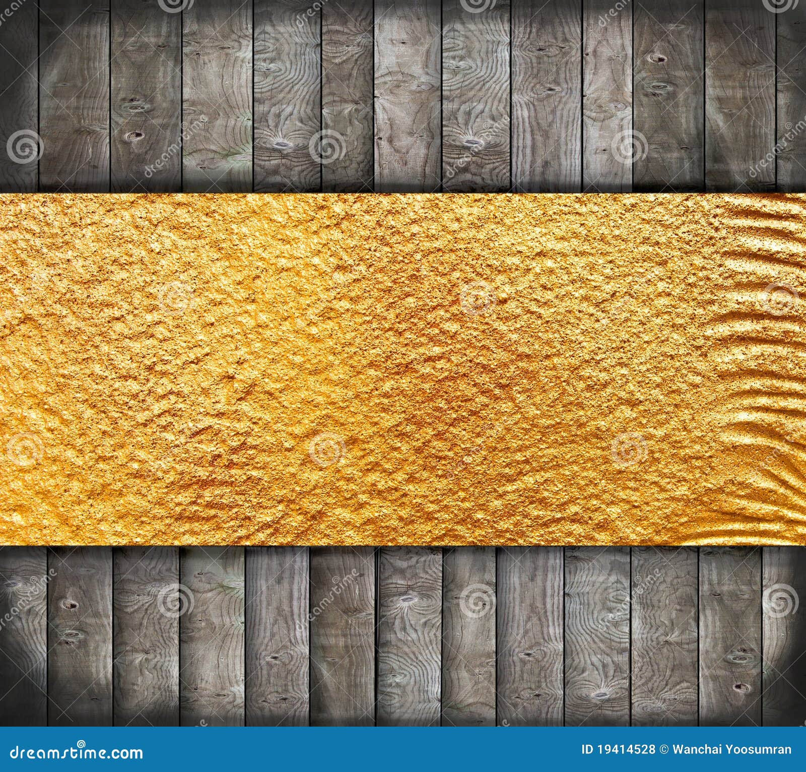Abstract Old Wood with Golden Banner Stock Photo - Image of decorative ...