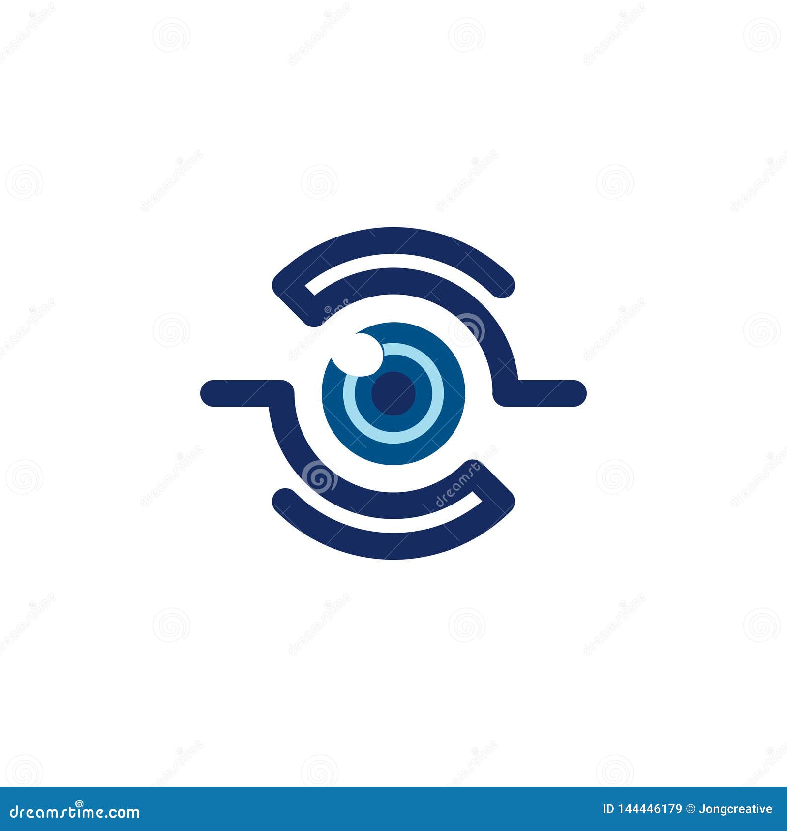 Abstract One Monocular Eye Sharing Platform Logo Template Stock Vector ...