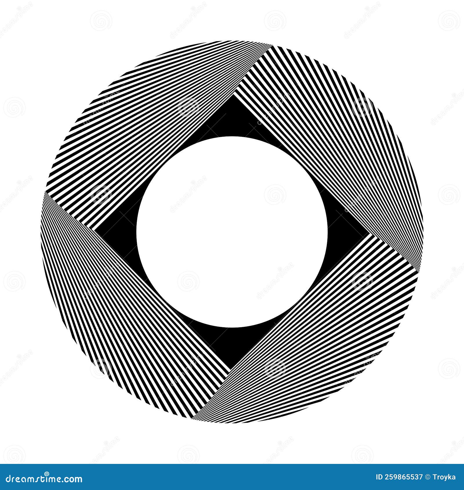 Abstract Op Art Circle Circular Pattern for Decorative Frame Stock ...