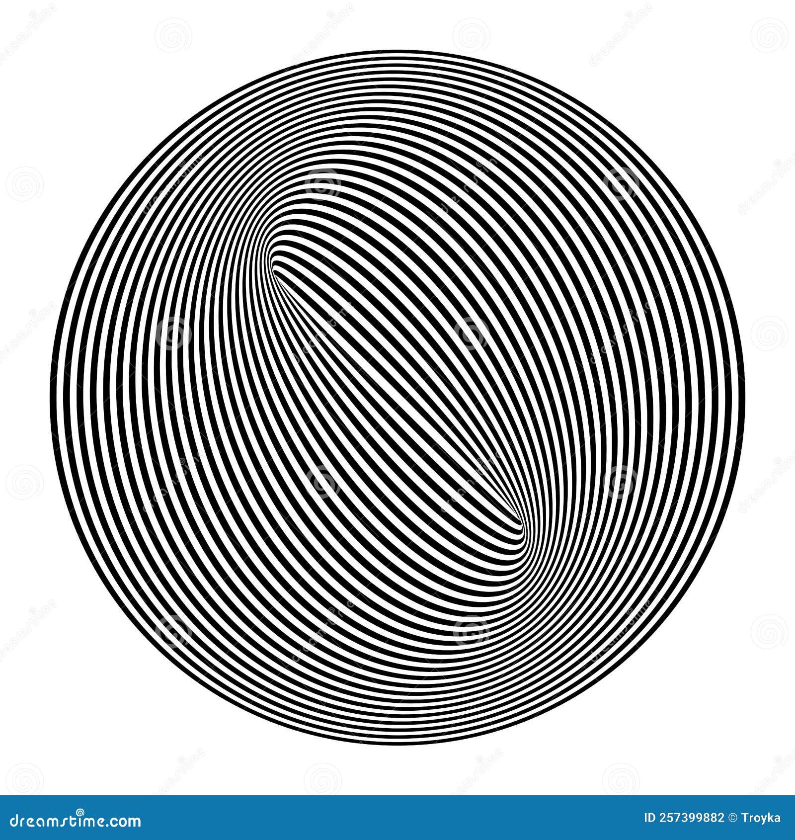 Abstract Op Art Circle Lines Pattern with Torsion Illusion Effect Stock ...